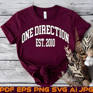 One Direction SVG Instant Digital Download - Etsy