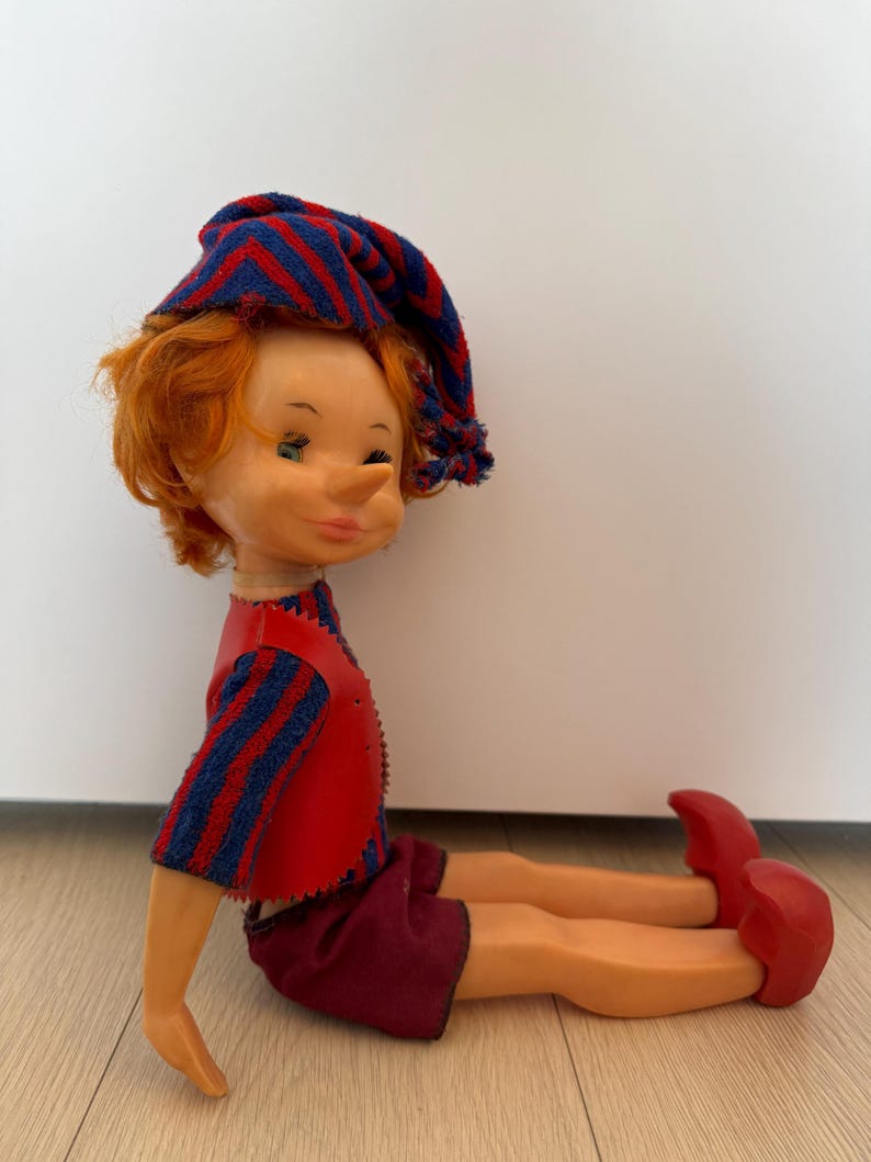Pinocchio Buratino Soviet Doll, Pinocchio Vintage Toy on Joints, Made ...