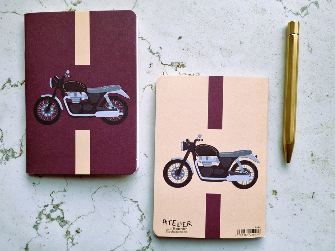 Motorcycle Notebook A6 - Etsy