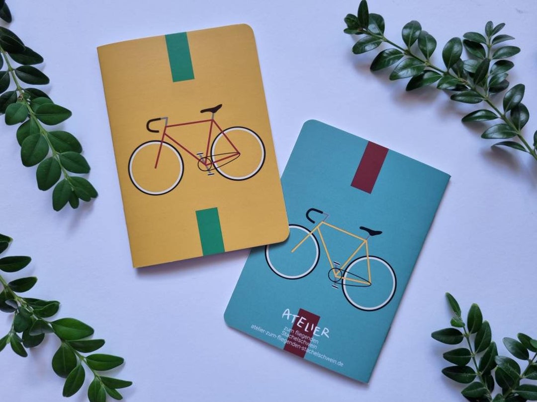 Road Bike Notebook A6 | Bicycle Notebook Homework Book Gift | Birthday ...