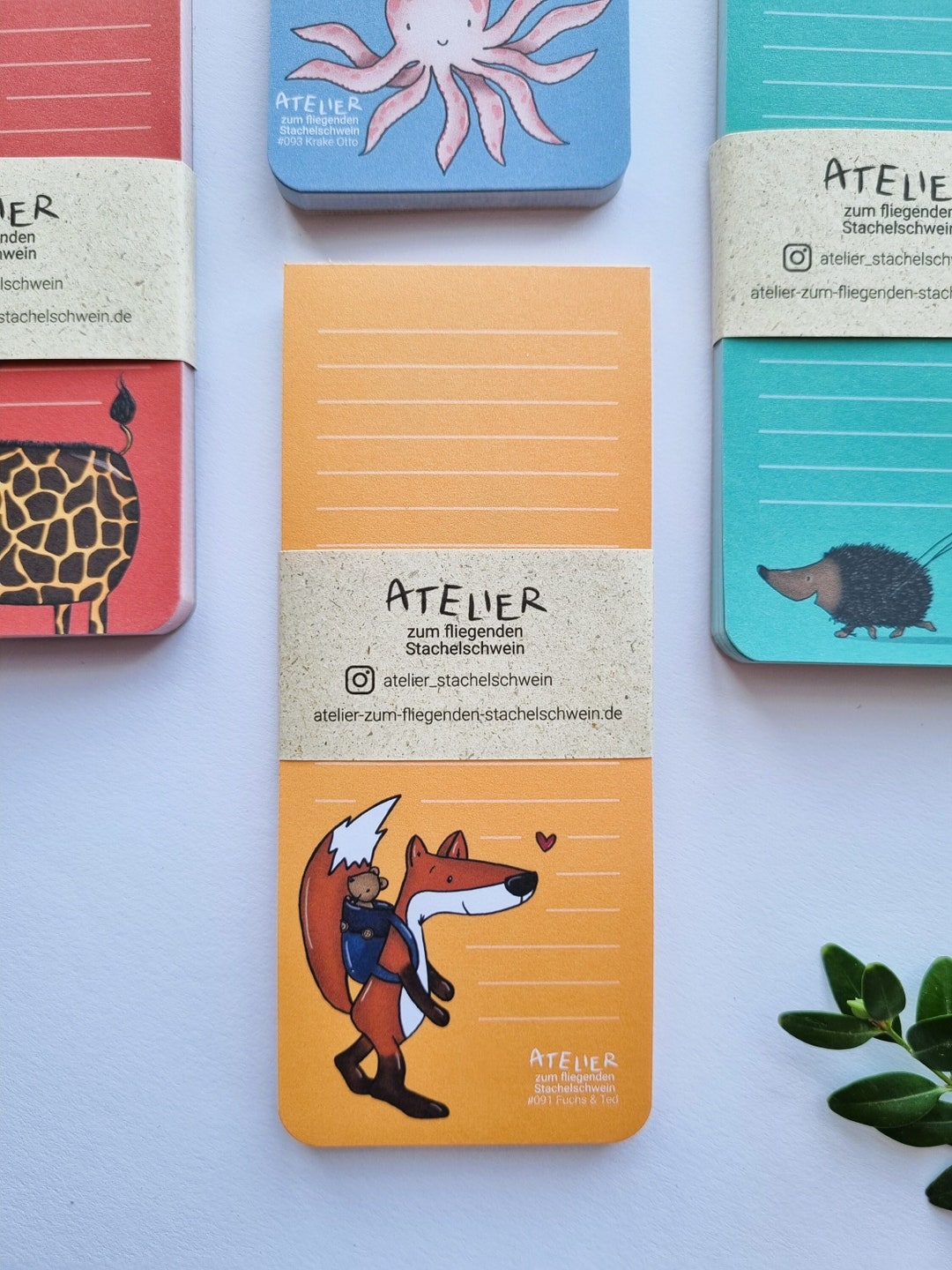 Fox and Ted Block Shopping Pad Notepad Stationary - Etsy