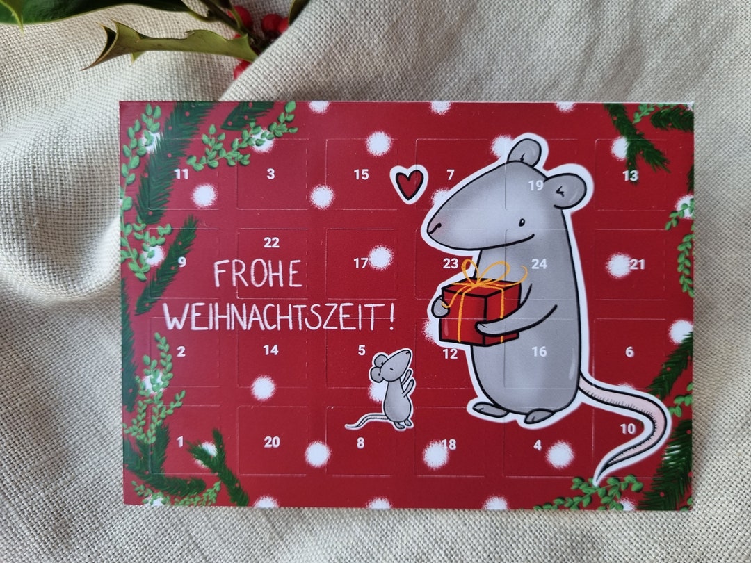 Advent Calendar Mouse Friends A6 - Etsy