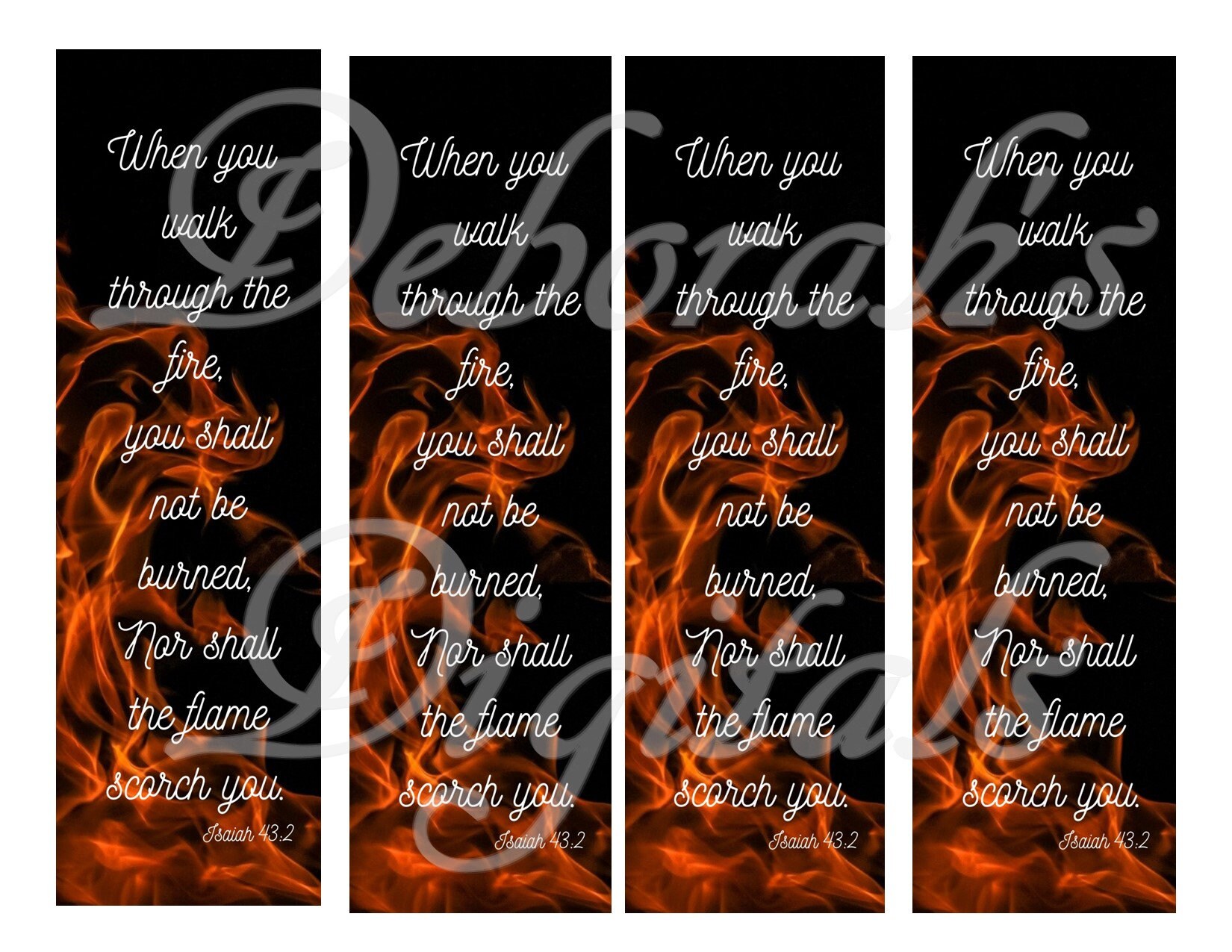 When You Pass Through the Fire Art Print, Atcs, and Bookmarks - Etsy