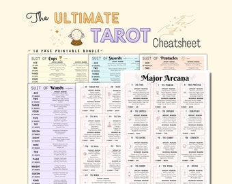 Tarot Cheat Sheet Printable // Tarot Meanings // Tarot - Etsy UK