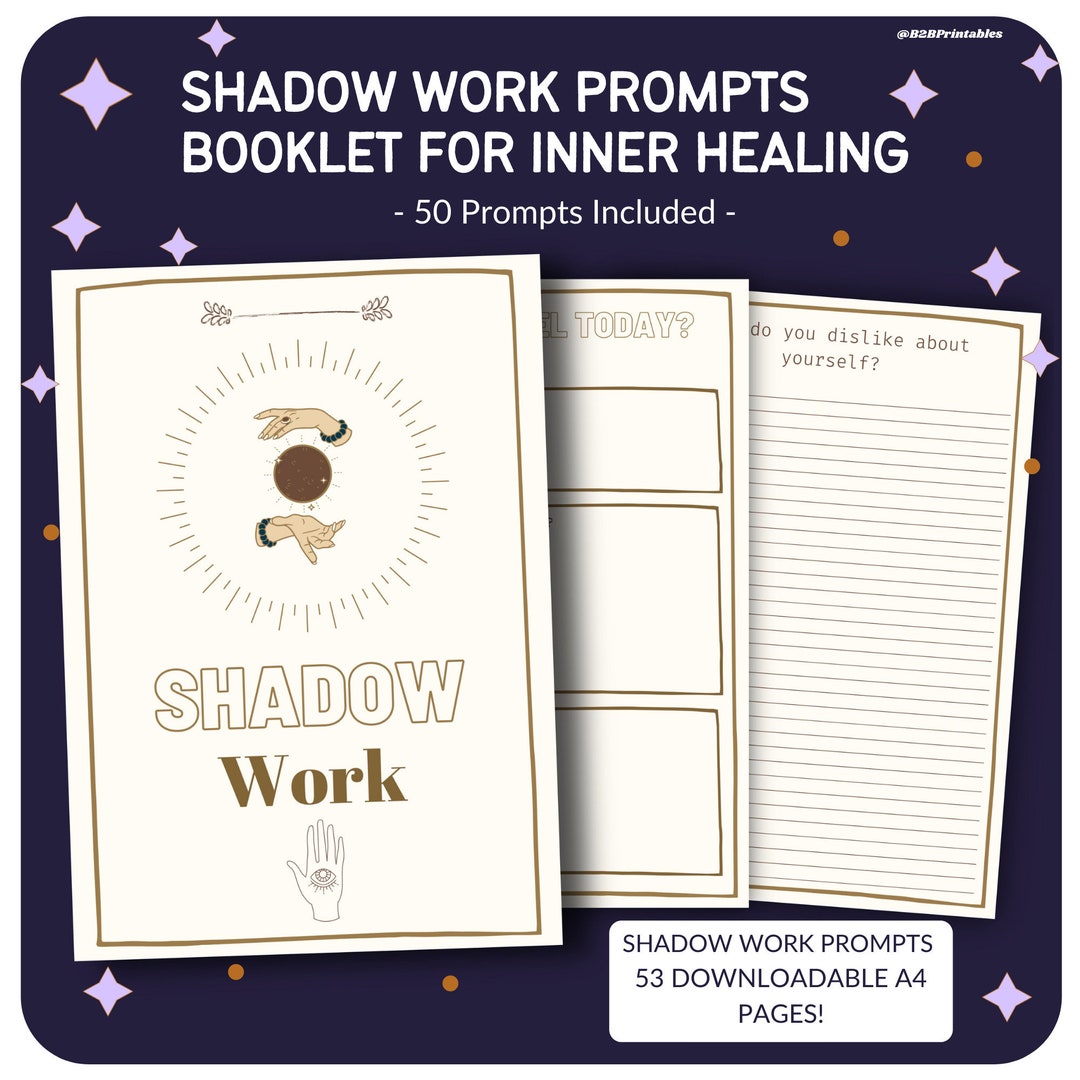 A4 Shadow Work Prompts, Self Help Journal, Shadow Work Journal, Inner ...