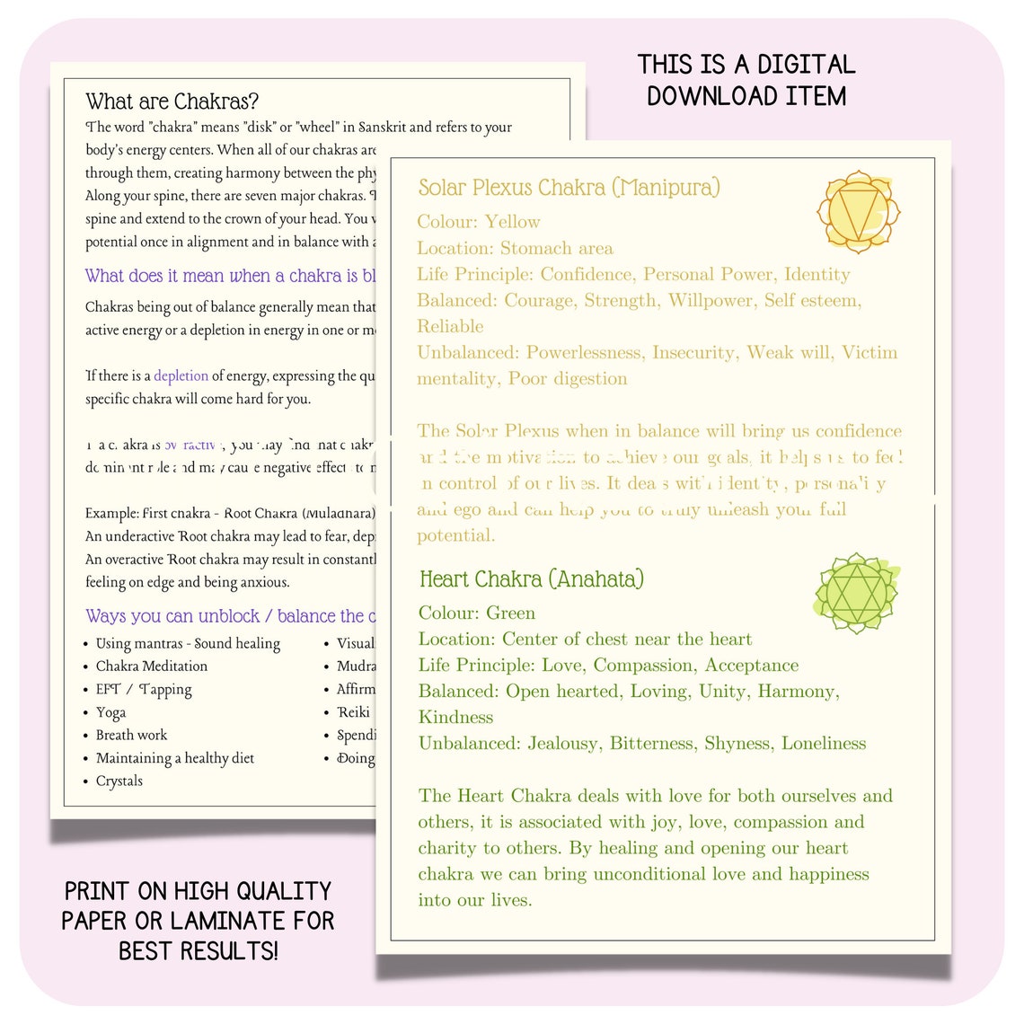 Chakra Basics Chakra Guide Chakra Cheat Sheet Chakras - Etsy UK