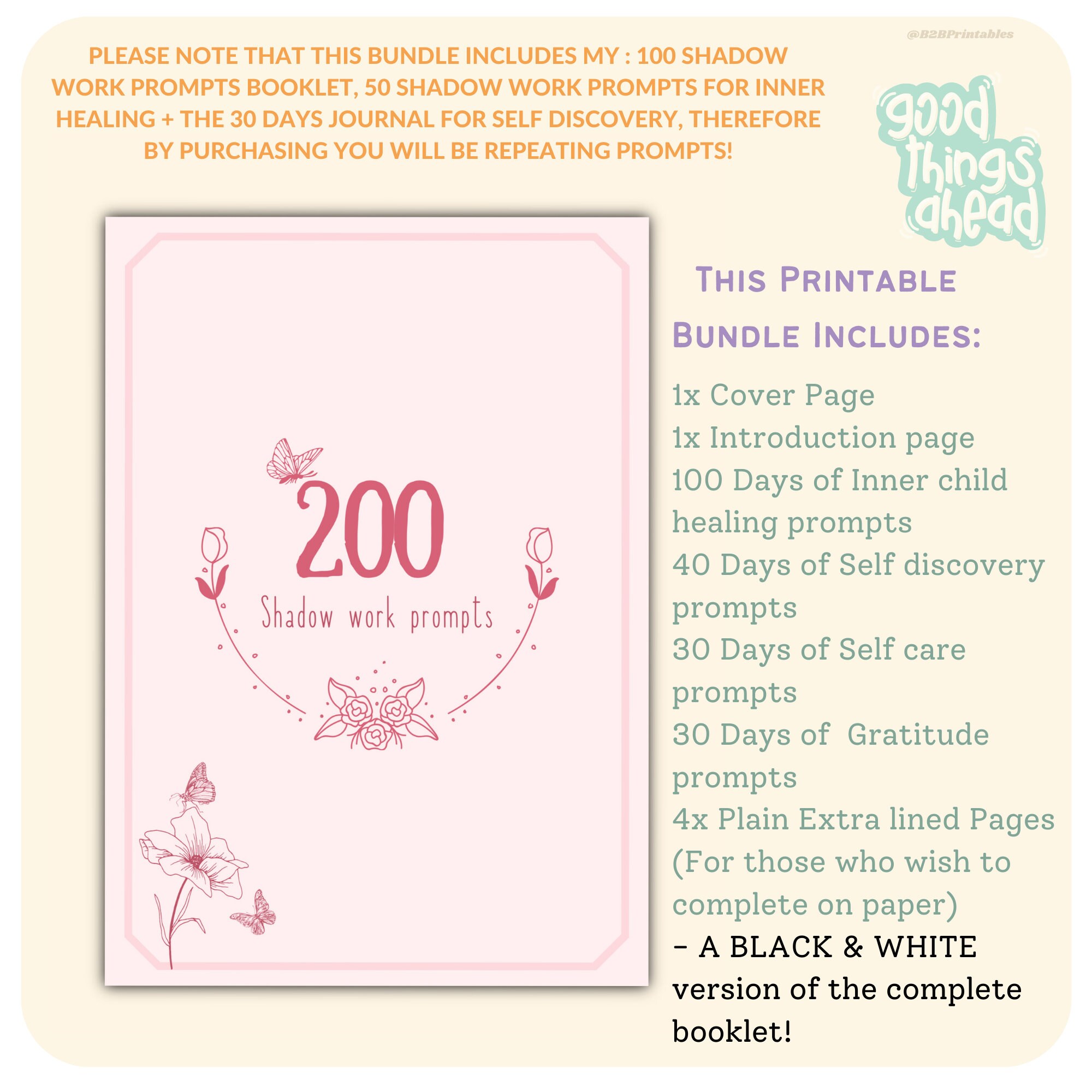 200 Shadow Work Prompts Inner Child Healing Self Discovery - Etsy UK