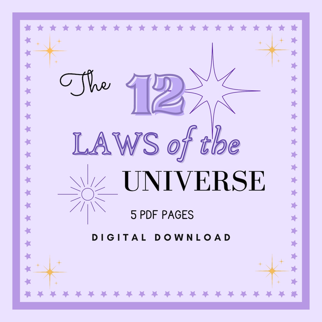 The 12 Laws of the Universe, Spirituality, Manifestation, Affirmations ...