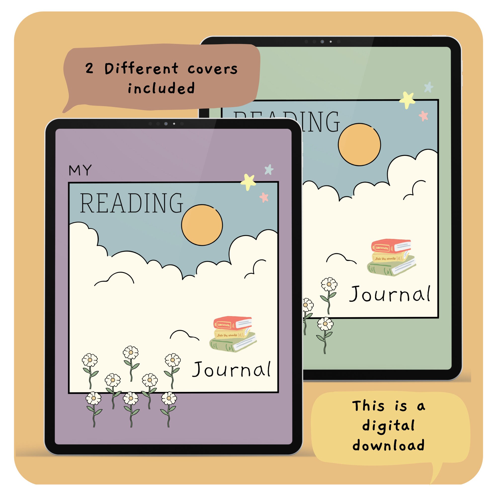 Digital Reading Journal Goodnotes Notability Reading - Etsy