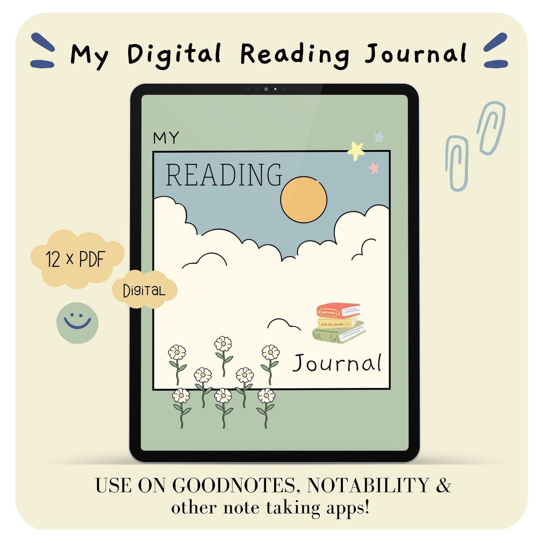 Digital Reading Journal Goodnotes Notability Reading - Etsy