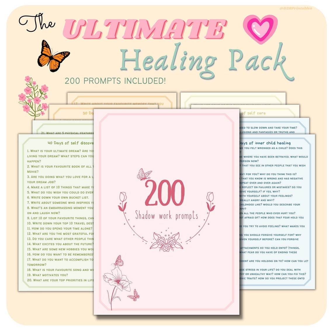 200 Shadow Work Prompts Inner Child Healing Self Discovery - Etsy Canada