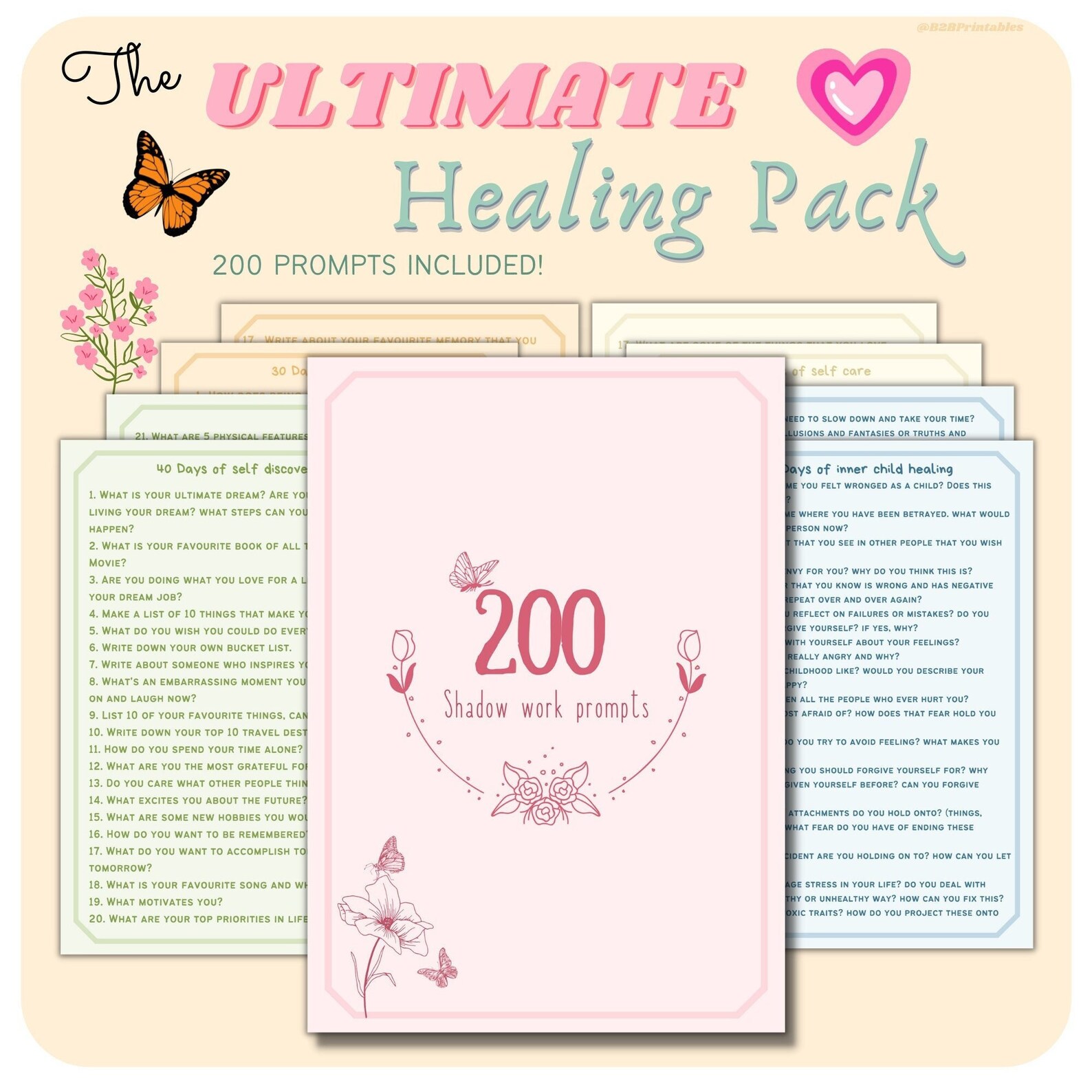 200 Shadow Work Prompts Inner Child Healing Self Discovery - Etsy Canada