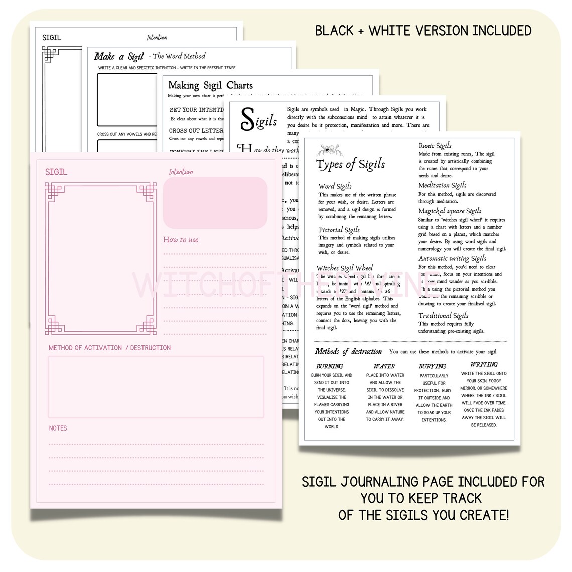 Sigil Magic Sigils Witchcraft Divination Sigil Chart - Etsy