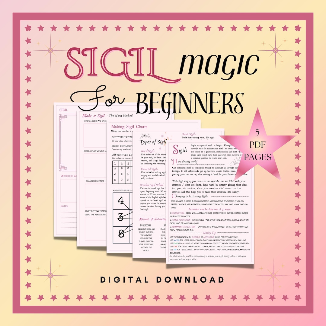 Sigil Magic, Sigils, Witchcraft, Divination, Sigil Chart, Magical Wheel ...