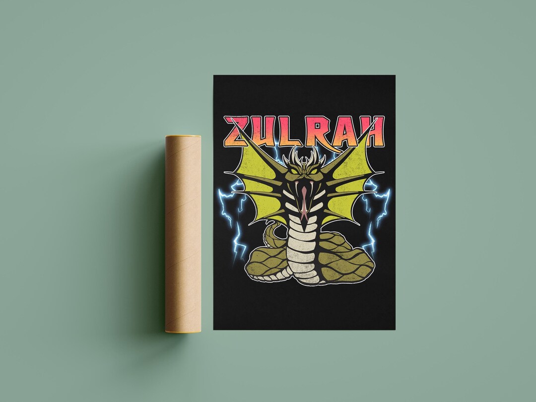 Vintage Old School Runescape Zulrah – Poster - OSRS Gaming Room Wall ...