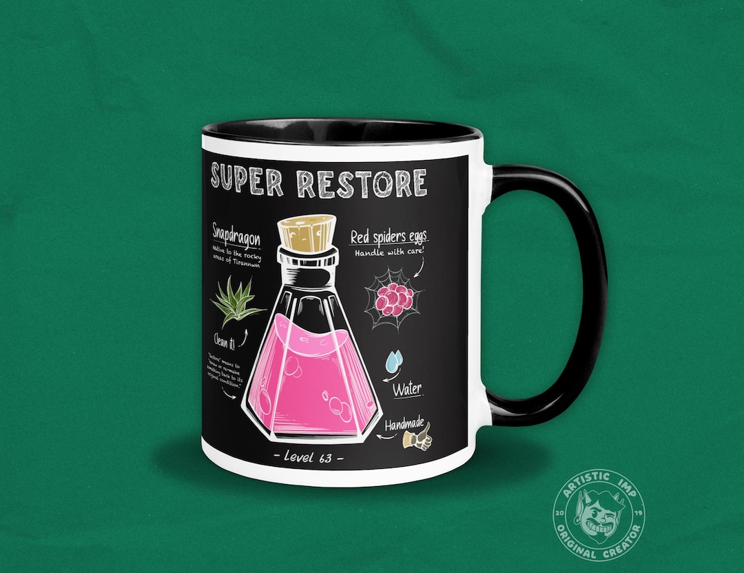Osrs Restore Recipe Coffee Mug: Old School Runescape Gamer Gift - Etsy