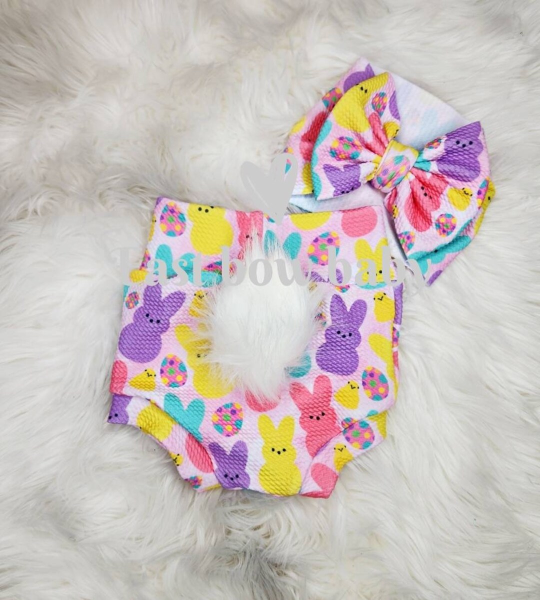 Pink Peeps Easter Set With REMOVEABLE Bunny Tail Pink Peeps - Etsy