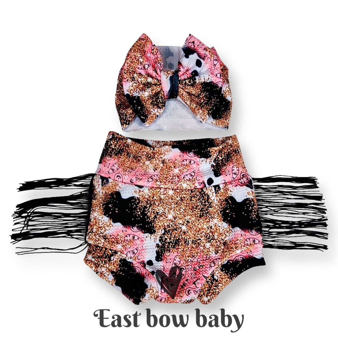 Glam Western Outfit, Glam Rodeo Bummie, Glam Rodeo Bow, Cowgirl Outfit ...