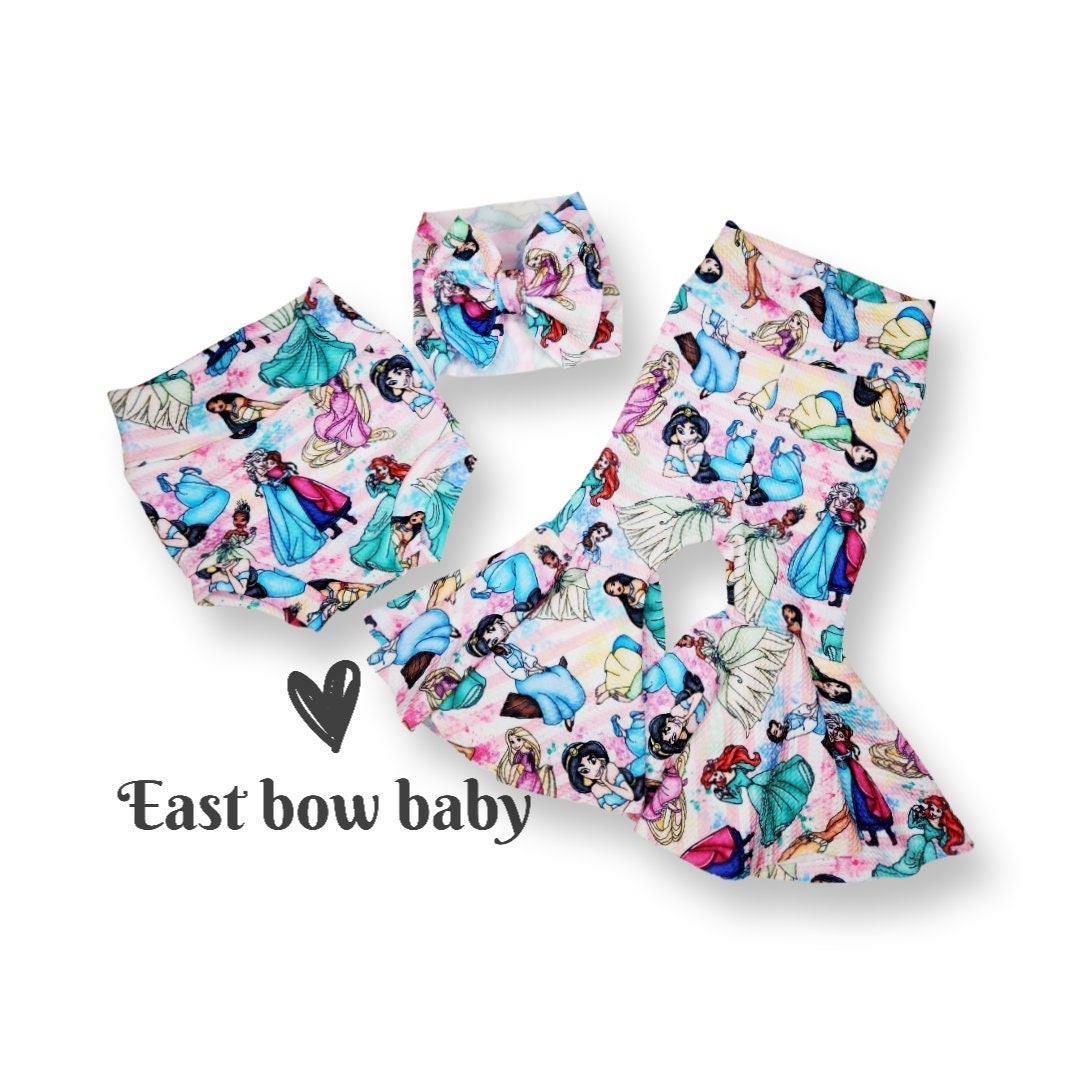 Disney Princess Bellbottom, Disney Princess Diaper Cover, Princess Baby ...