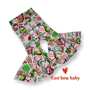 Grinch Bellbottom, Grinch Holiday Bells, Grinchmas Flares, Grinch Girls ...