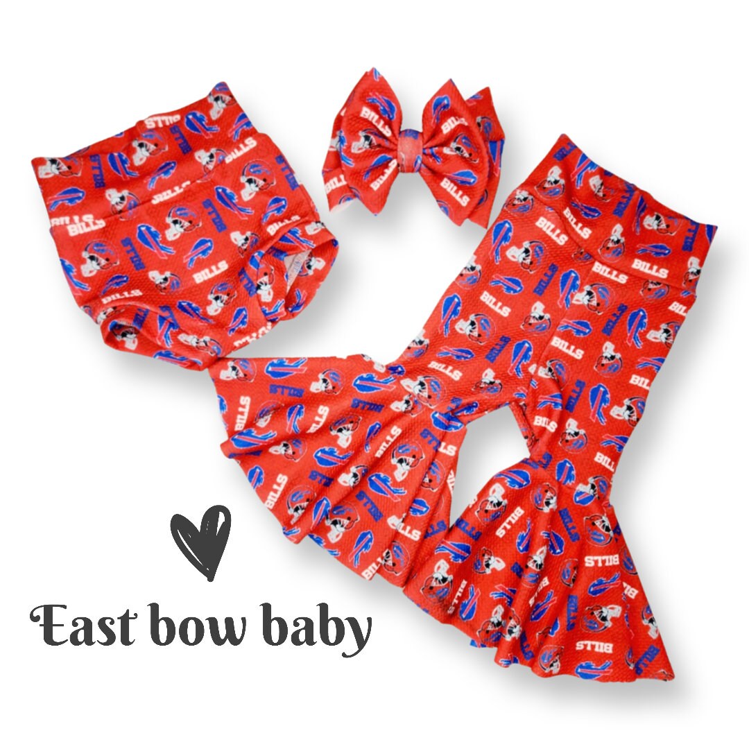 Buffalo Bills Set, Bills Bellbottom, Bills Bummie, Billd Bow, Buffalo ...