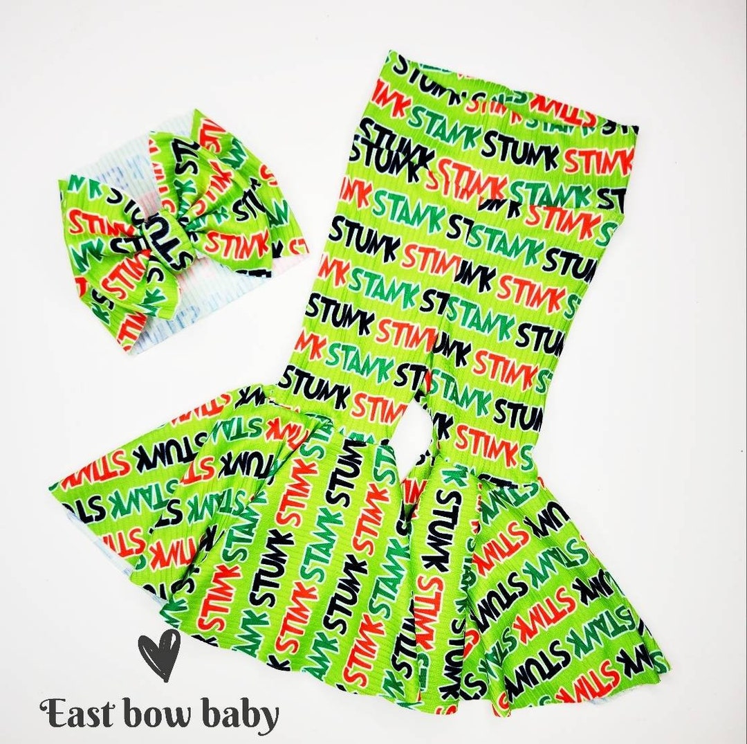 Stink, Stank, Stunk Bellbottom Set, Grnchmas Clothing Set, Rib Knit ...