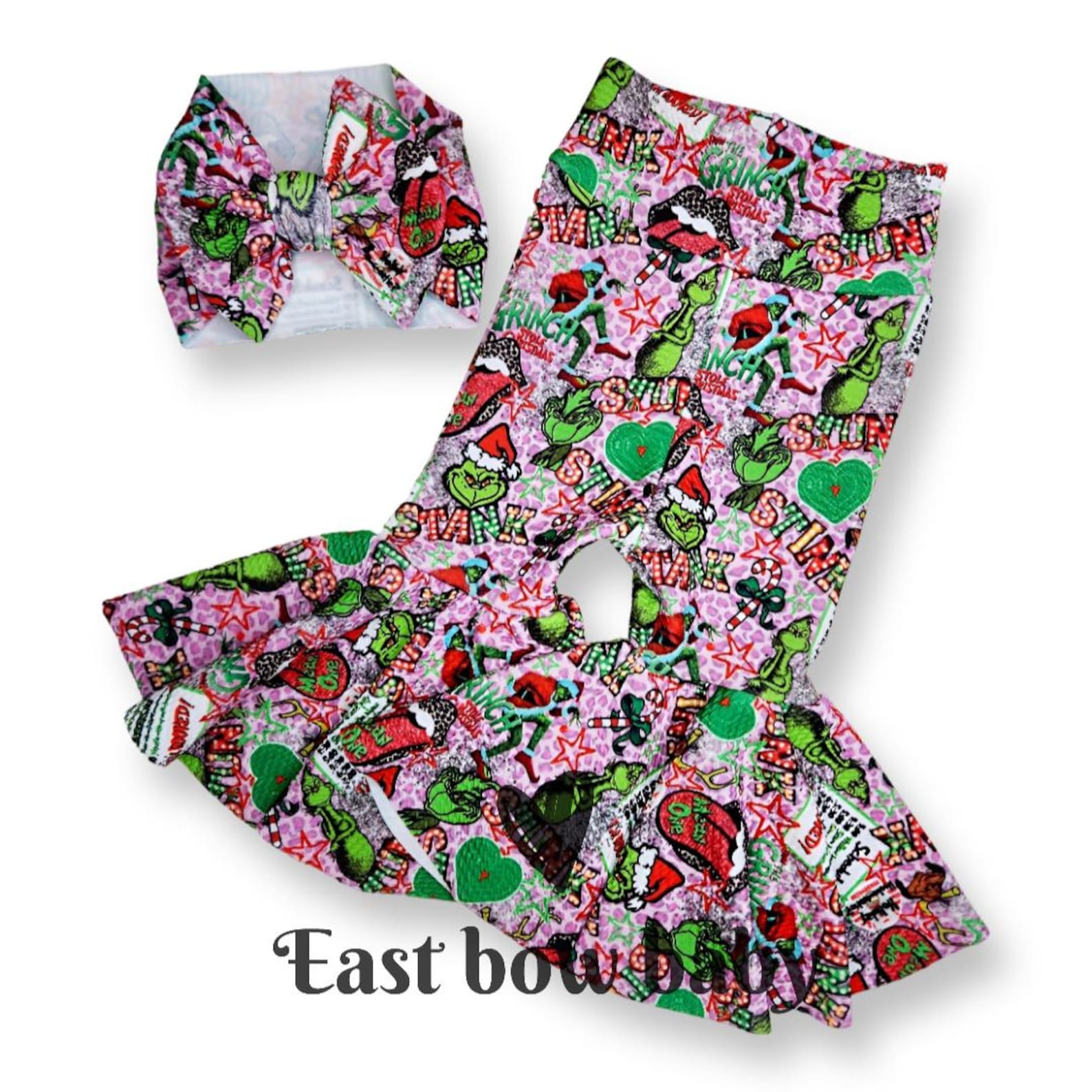 Grinch Bellbottom, Grinch Holiday Bells, Grinchmas Flares, Grinch Girls ...