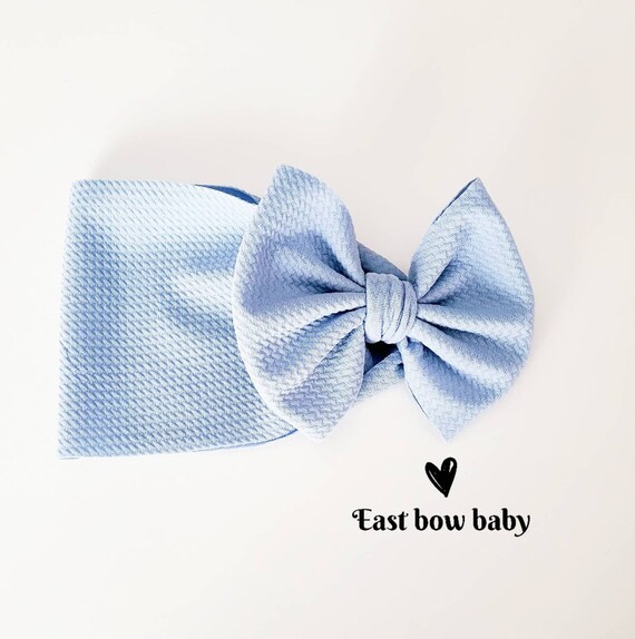 Powder Blue Bow Pastel Bow | Etsy
