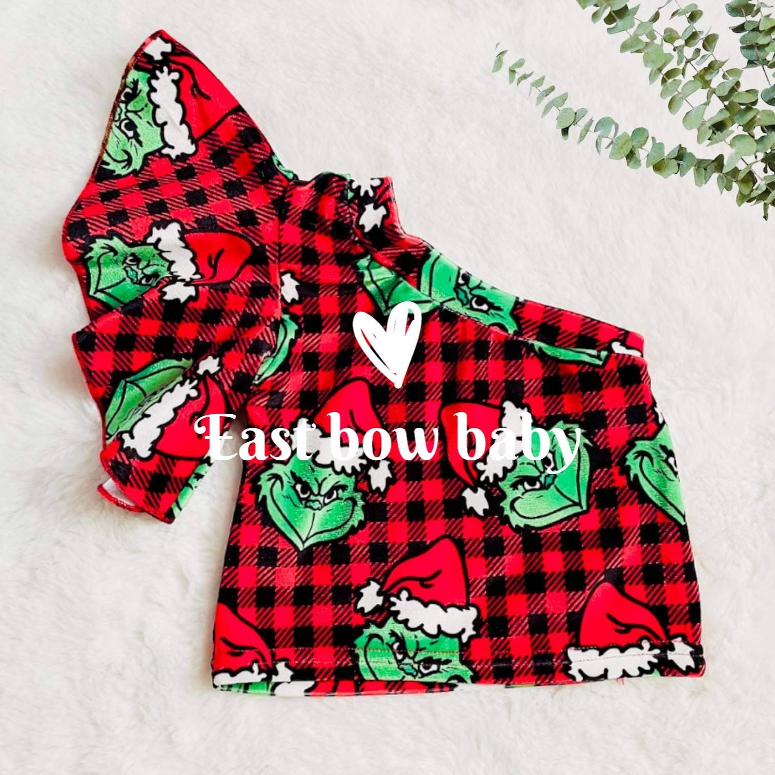 The Grinch Velvet Bellbottom and Flutter Top Set, the Grinch Velvet ...