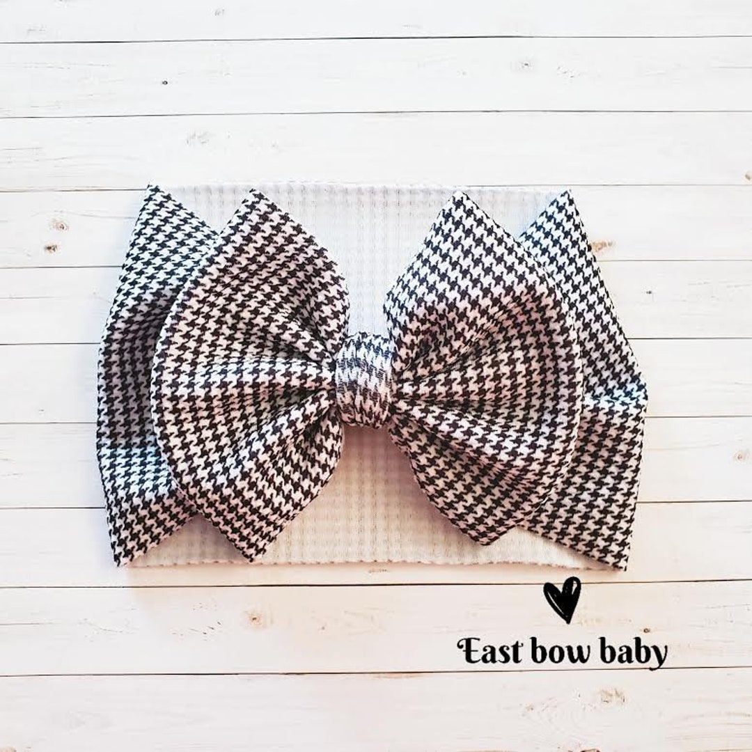 Houndstooth Bow,baby Girl Bow, Big Bow, Classic Bow, Bullet Bow ...