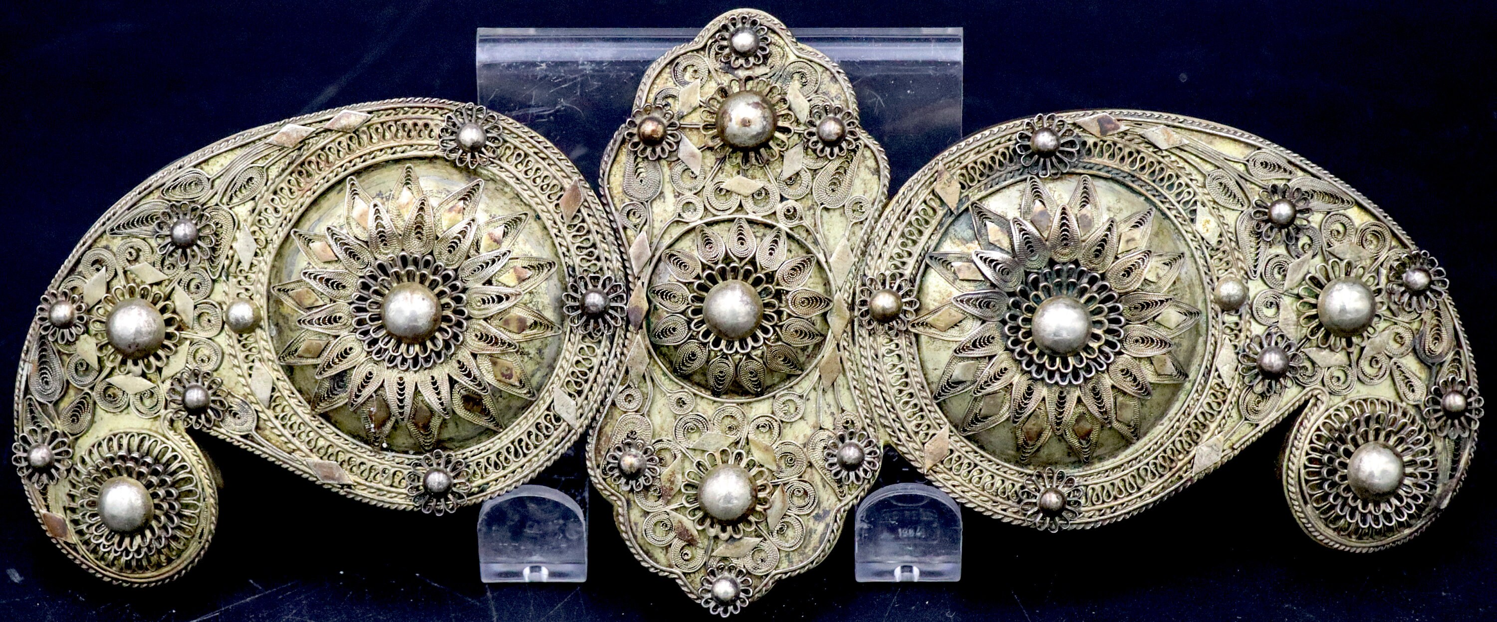 Ottoman Turkish Silver Filigree Girdle Clasp, Handmade Ottoman Turkish ...