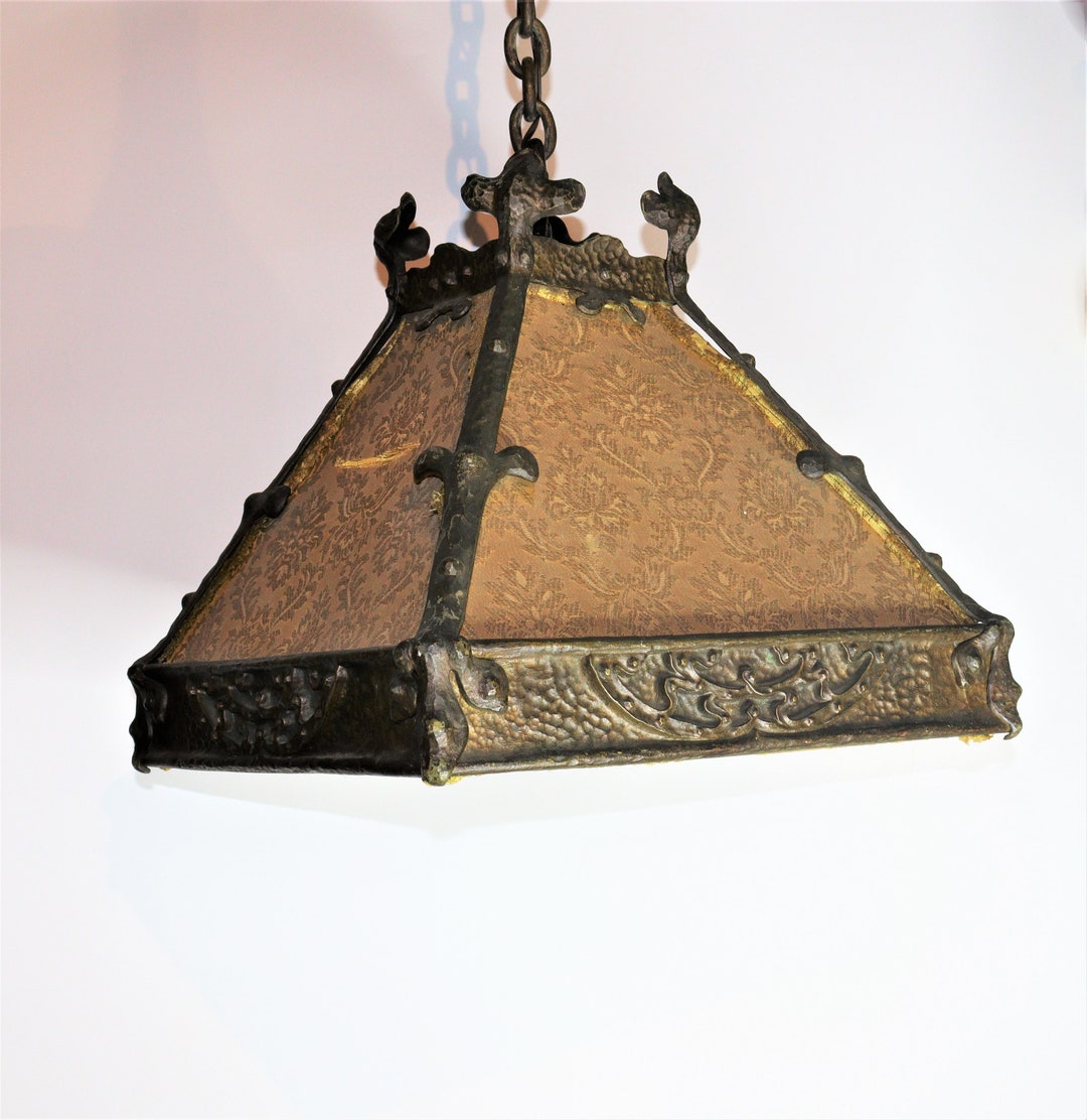 American ARTS & CRAFTS Gothic Hanging Chandelier , Gothic Medieval ...