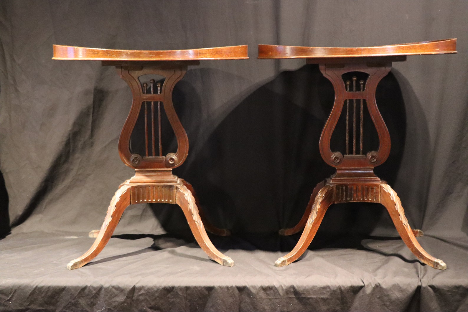 Mersman 1940s Mahogany Duncan Phyfe Side Table Harp Lyre Base - Etsy Canada