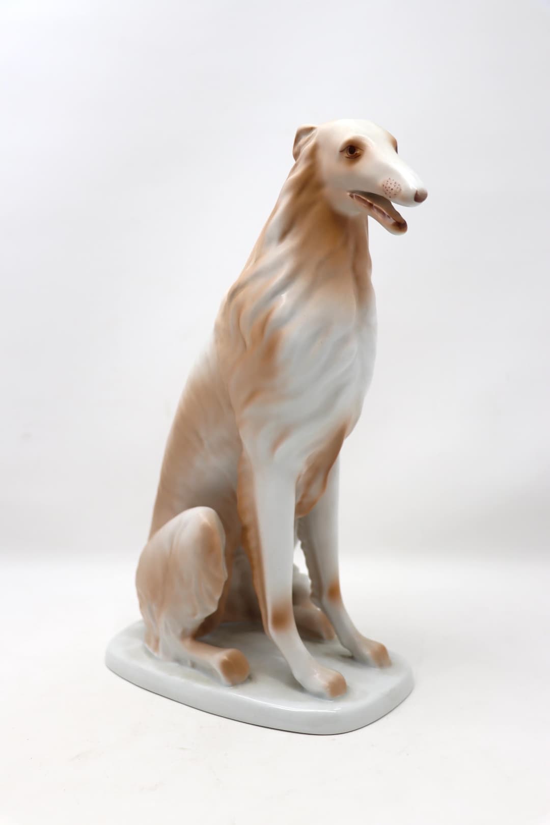Large Borzoi Statue,vintage Hungarian Hollohaza Porcelain Dog Figurine ...