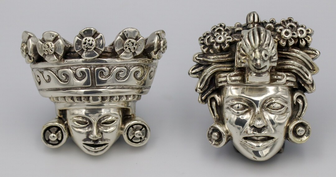 D'argenta Mexico Aztec Bust Silver Plated Book Ends Pair - Etsy