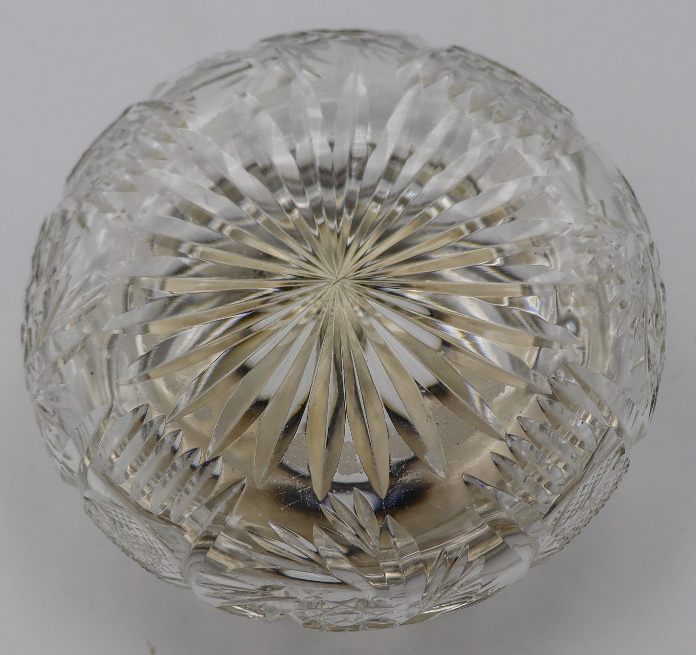 Charles Green Sterling Cut Glass Hair Receiver Jar - Etsy