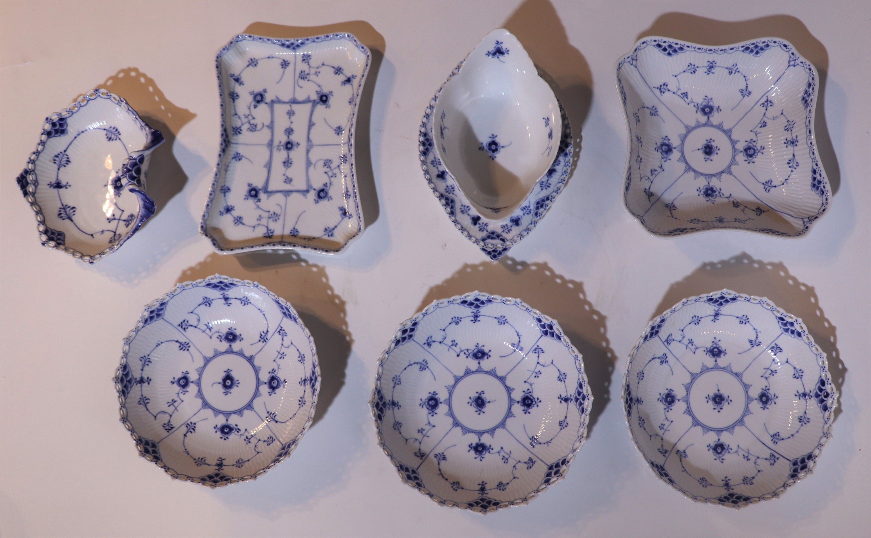 Royal Copenhagen Blue Fluted Full & Half Lace Dinner Set - Etsy
