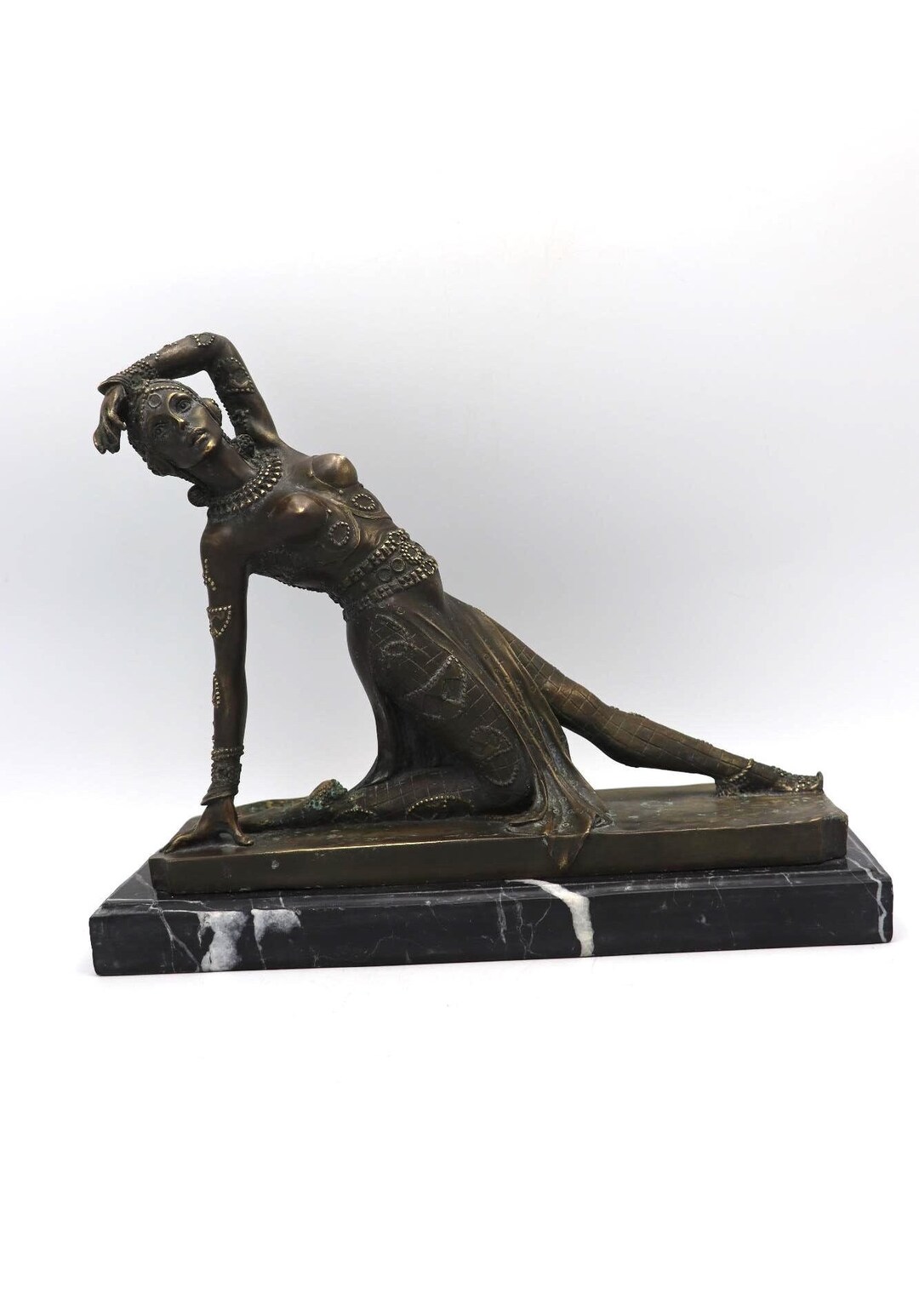 Art Deco Bronze Statue of a Flapper Dancer, Statue on Marble Base - Etsy