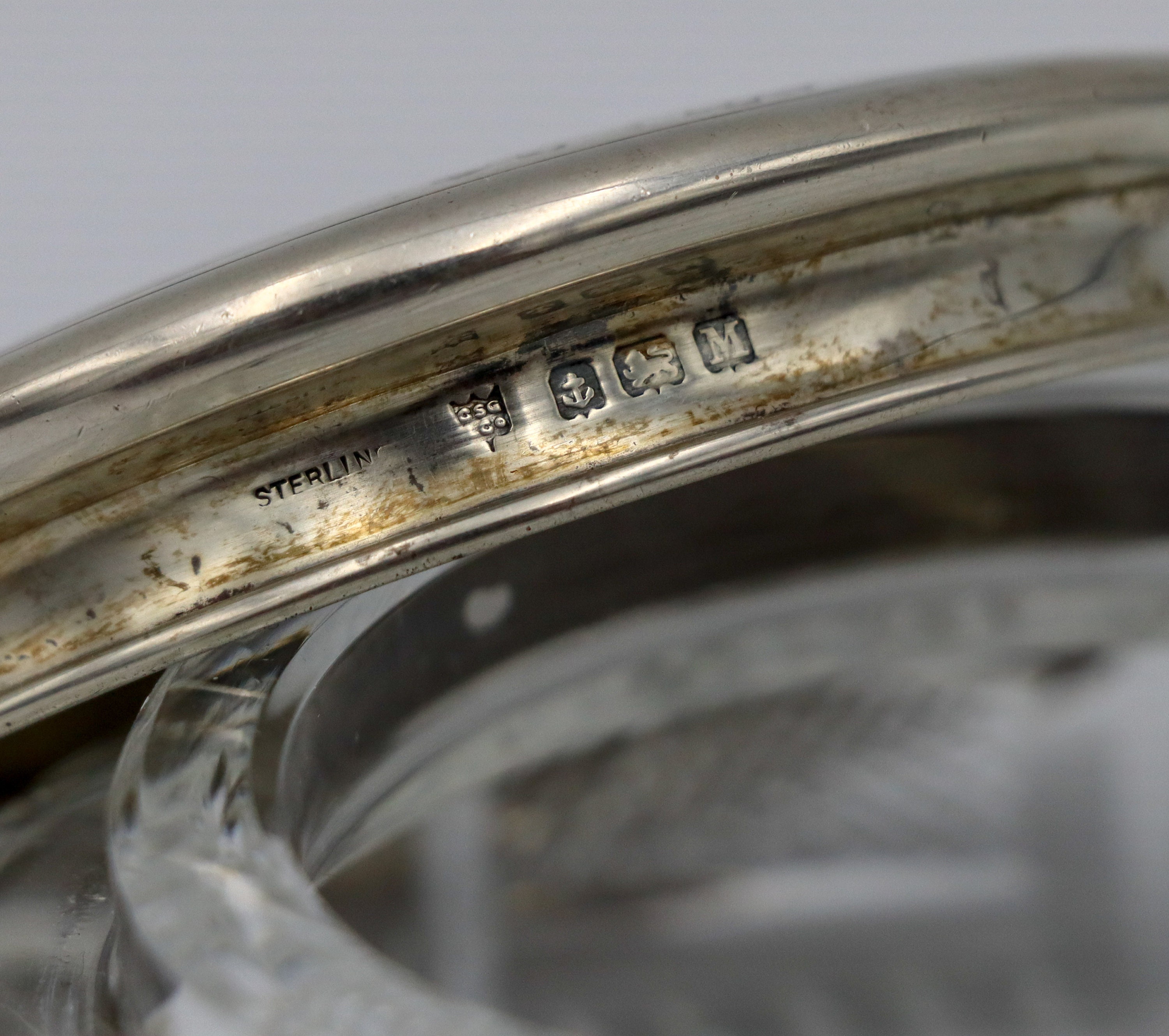 Charles Green Sterling Cut Glass Hair Receiver Jar - Etsy