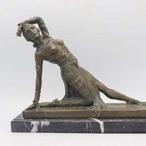 Art Deco Bronze Statue of a Flapper Dancer, Statue on Marble Base - Etsy