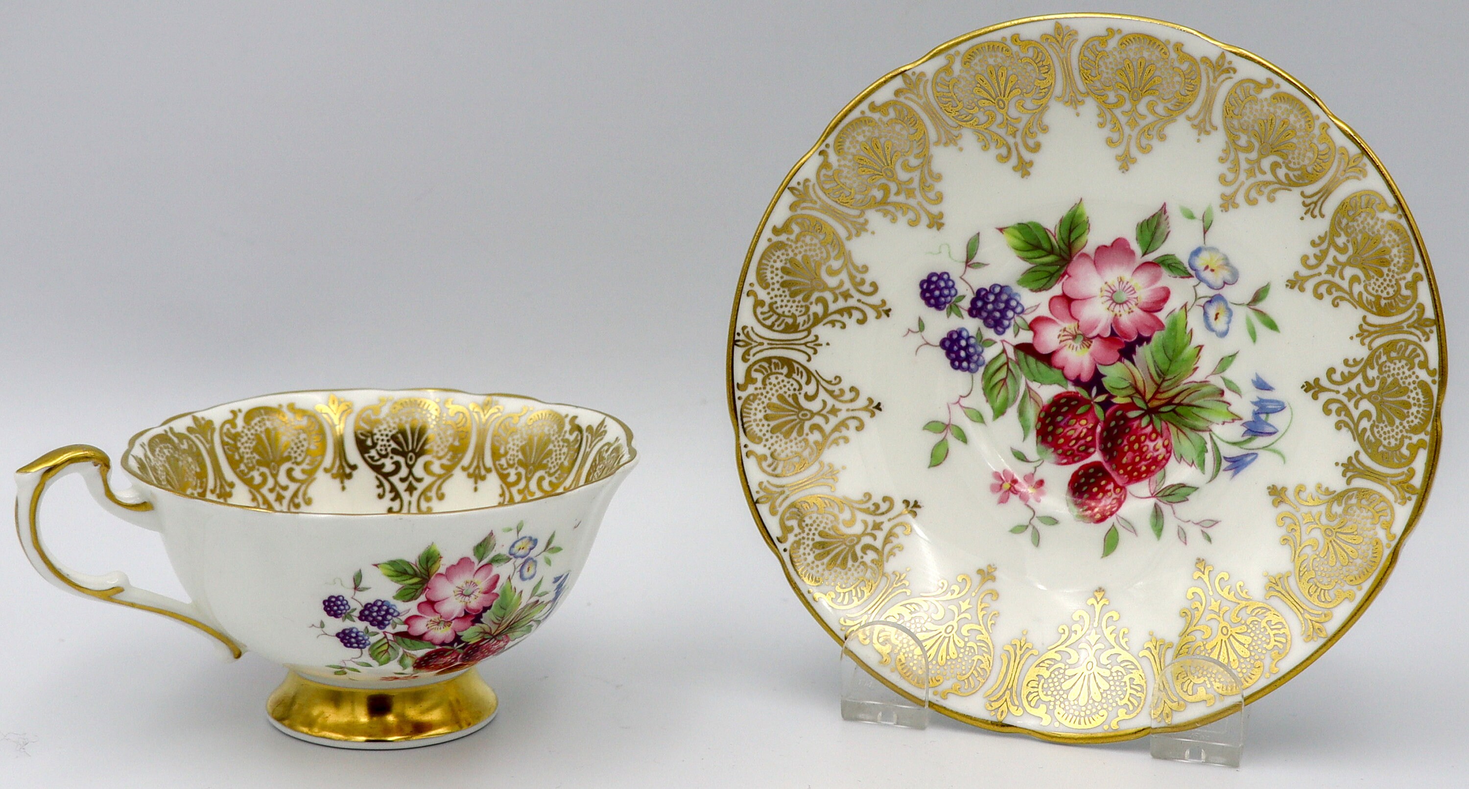 Stunning Rare Paragon Gold Gilt Fruit & Strawberry Orchard Tea Cup ...