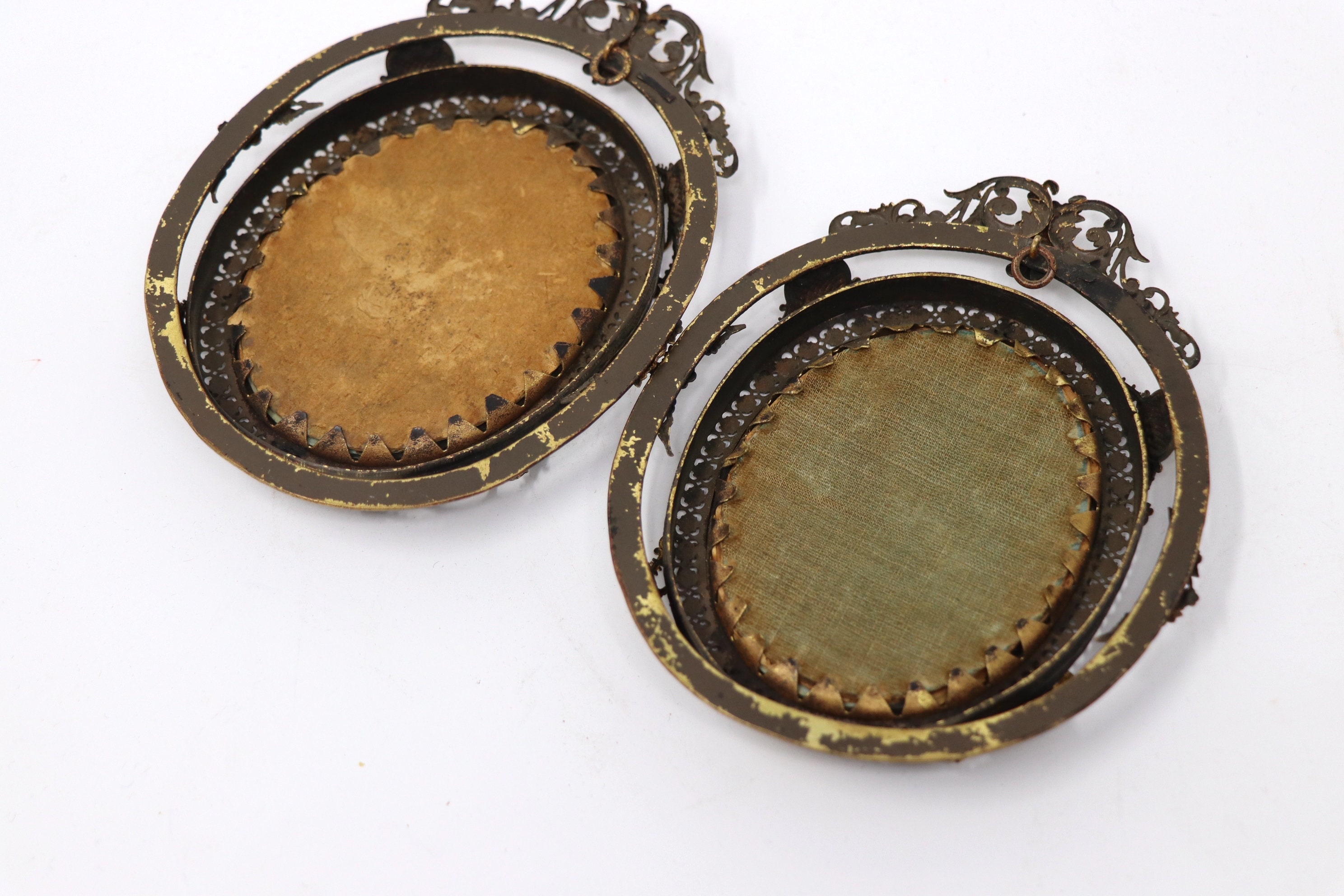 Antique Victorian French Ladies Portrait on Detailed Brass Frame - Etsy