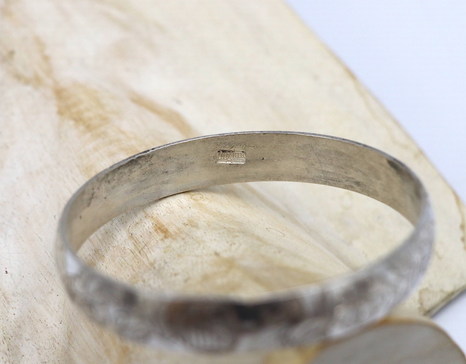 Vintage Chinese Silver Bangle Bracelet Floral Engraved - Etsy