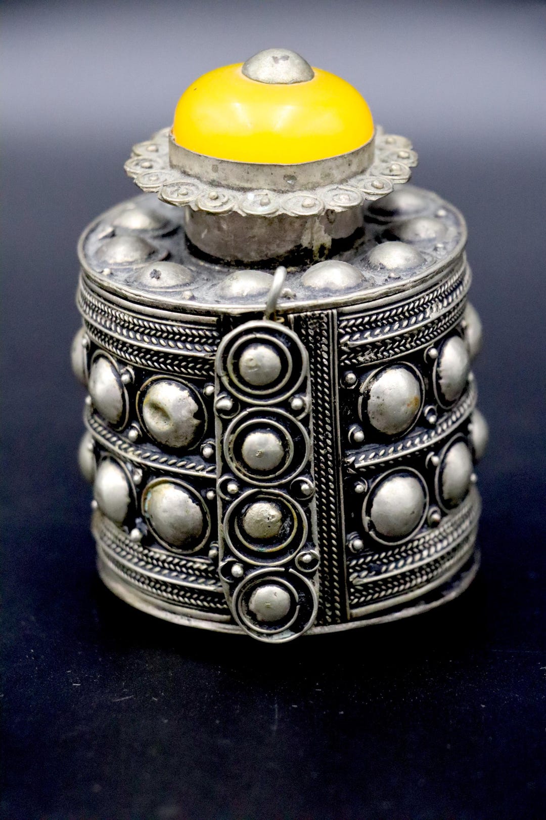 Vintage Moroccan Silver & Copal Berber Cuff Bracelet - Etsy