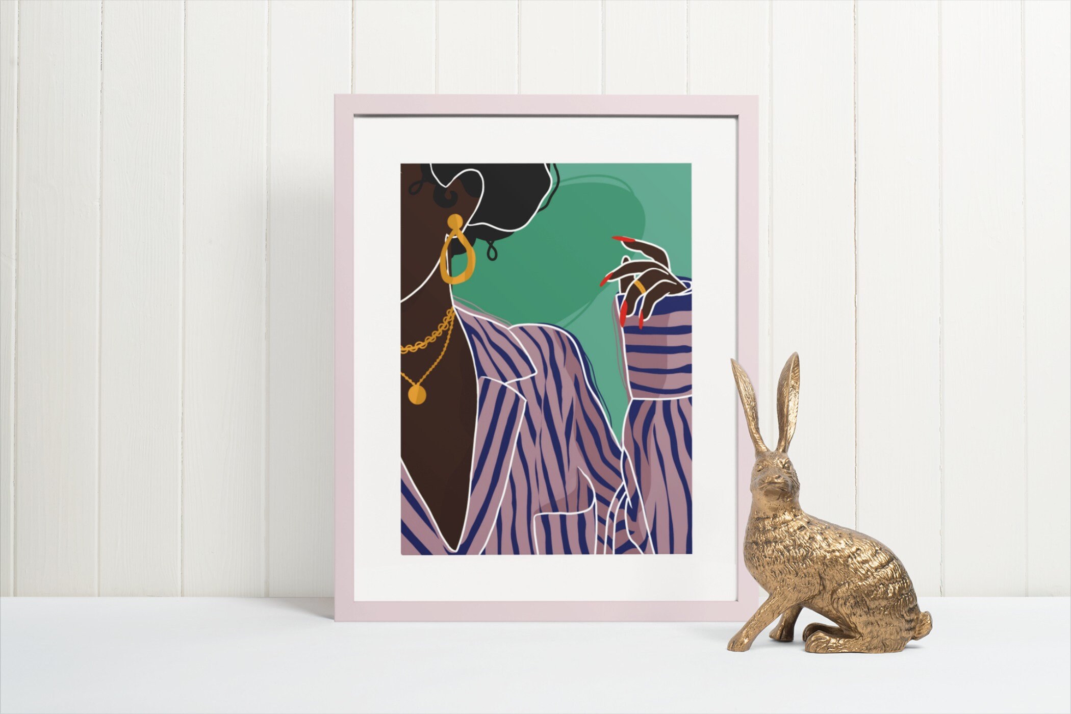 Printable Black Art, Instant Download, Fashion, Black Woman Wall Art ...