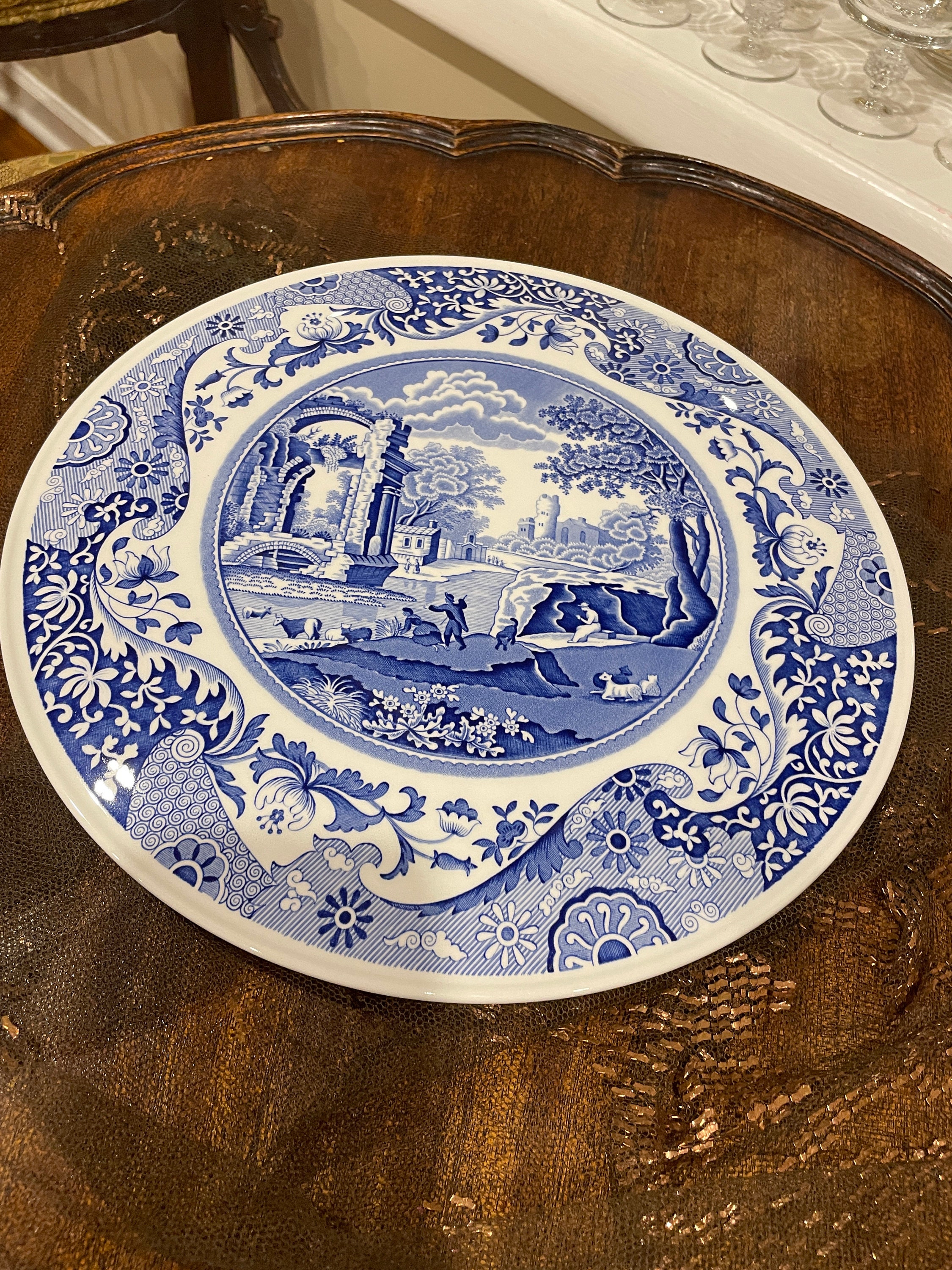 Spode Porcelain Blue White Large Trivet Pot / Teapot Stand - Etsy