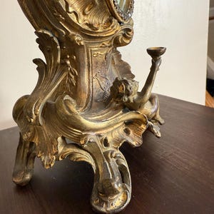 Vintage Cherub Table Clock Gilded Brass Frame Antique French Design ...