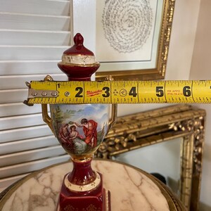 Antique Petite Porcelain Urn / Vase With Hand Painted Gilded Small Urn ...