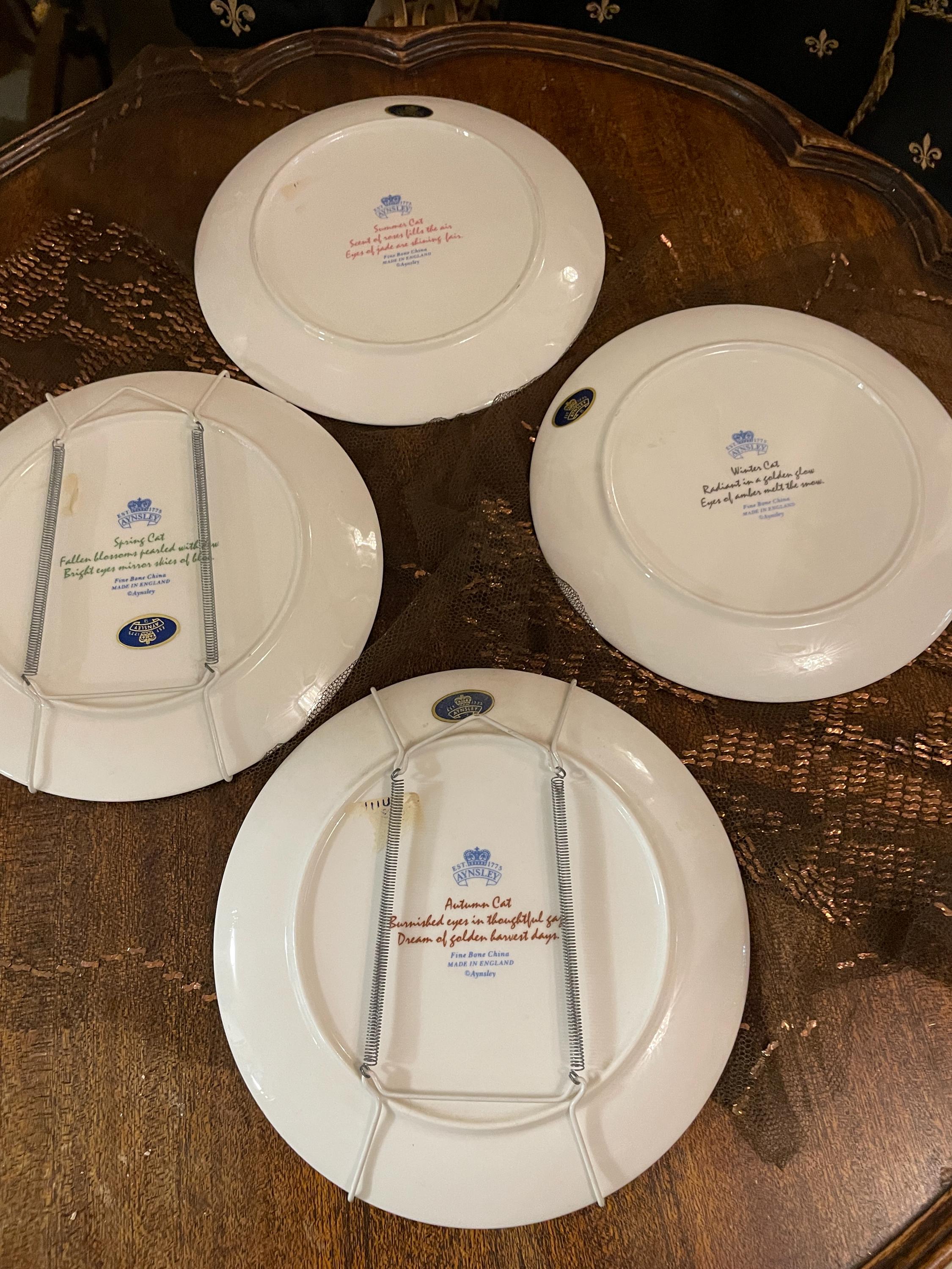 Set of Four Vintage Decorative Collector Cat Plates Featuring Siamese ...