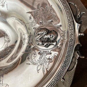 Antique Silver Plated Victorian Repousse Centerpiece Bowl Cleopatra ...